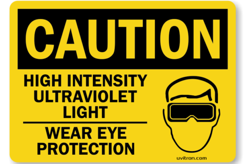 Caution Sign: High Intensity Ultraviolet Light Wear Eye Protection ...